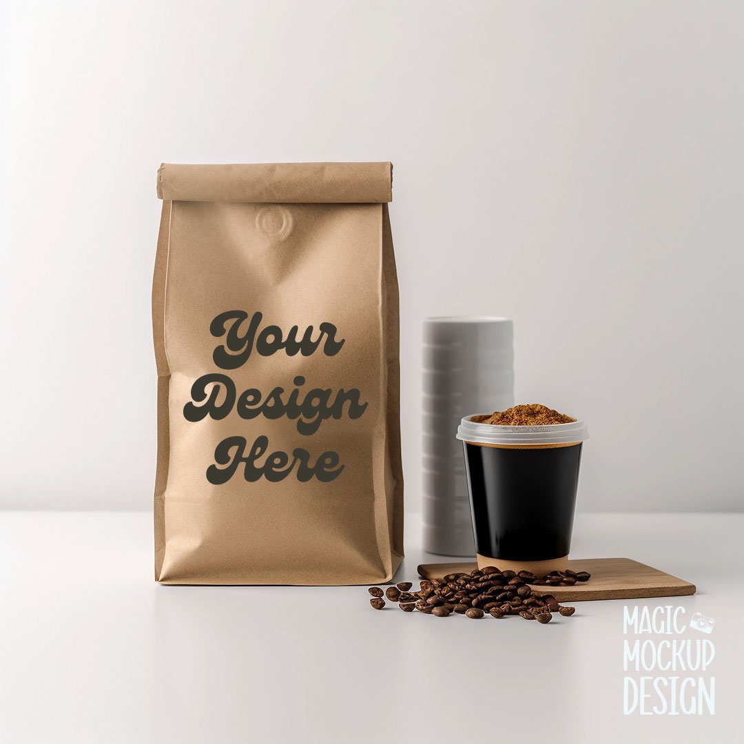 Coffee Package Mockup, Plain Package Mockup, Package Mockup, Blank ...