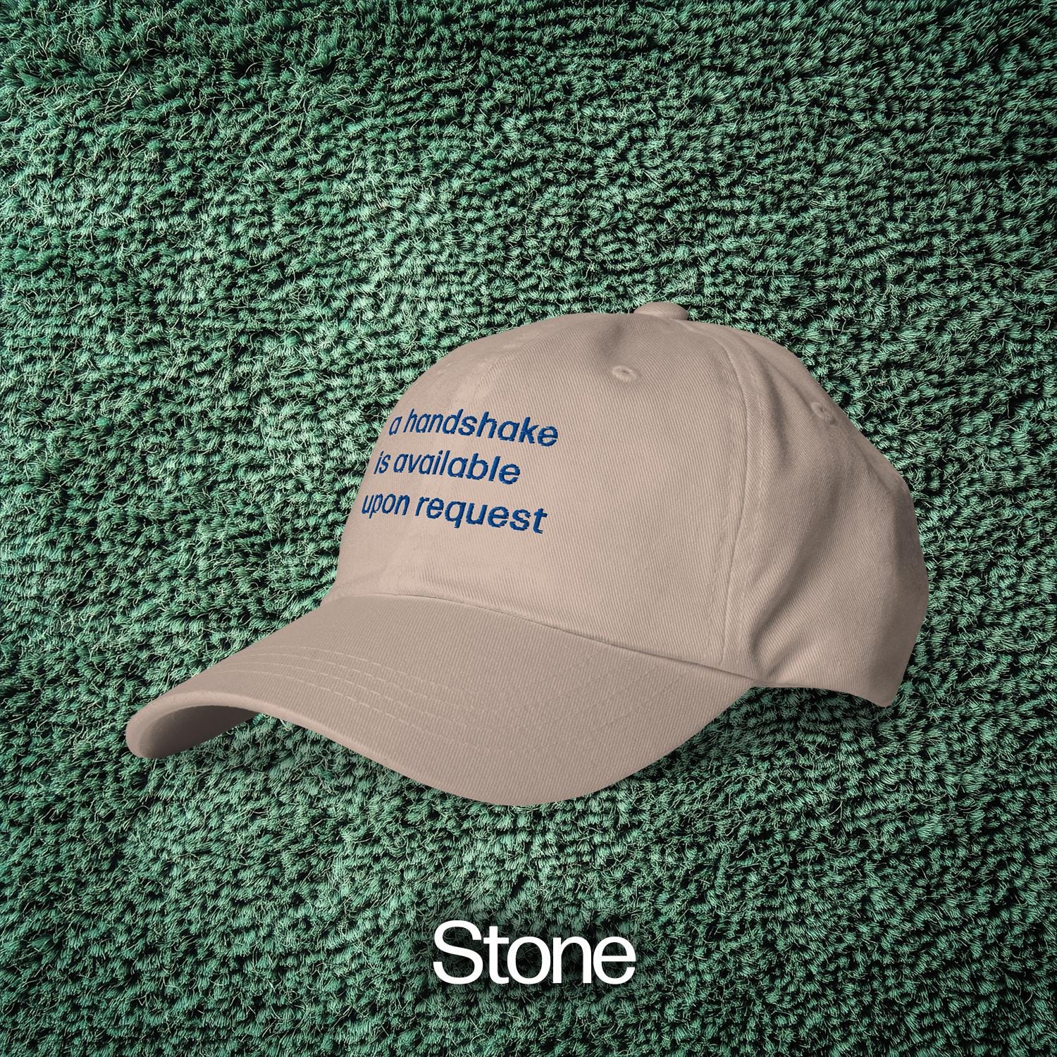 A Handshake is Available Upon Request Dad Cap | Severance-inspired Hat ...