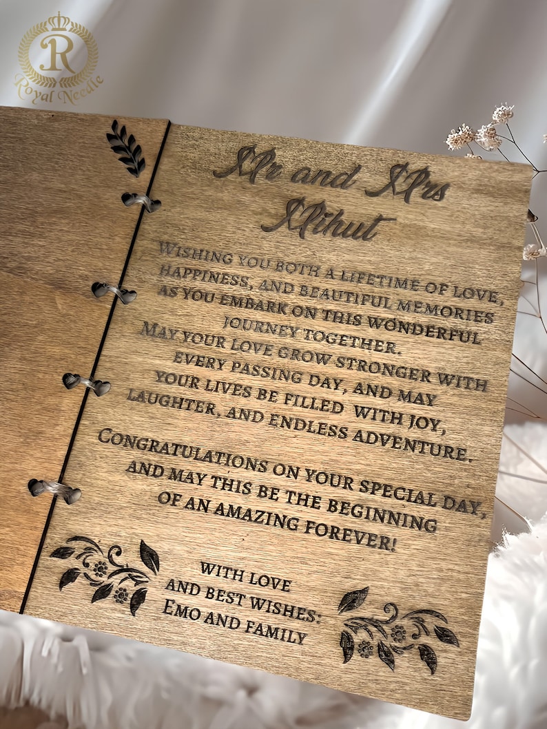 Personalised Wedding Gift Card, Engraved Wood, Unique Wooden Envelope ...