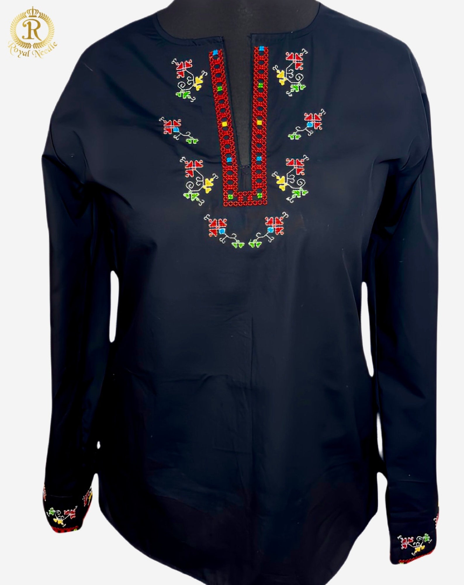 Bulgarian Embroidered Folklore Shirt, Bulgarian Embroidery, Bulgarian ...