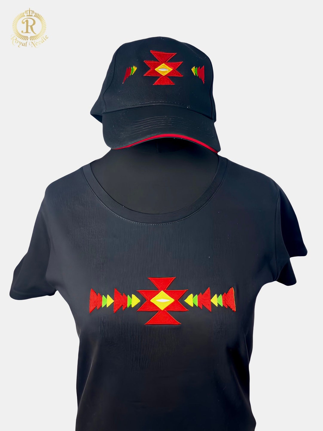 Traditional Bulgarian Tshirt Symbol Kanatitsa, Embroidered Cap ...
