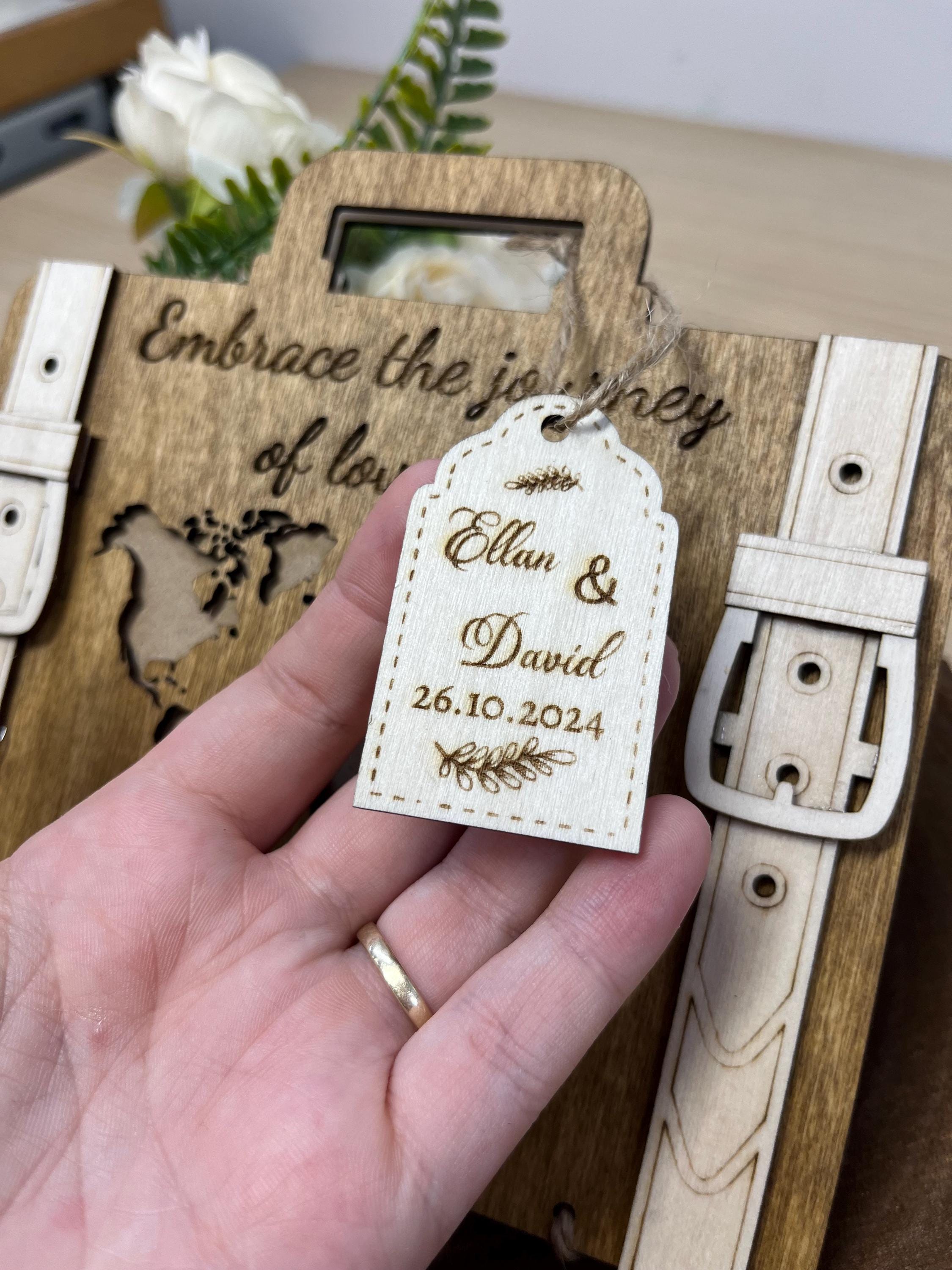 Wedding Card, Personalised Wooden Engraved, Anniversary, Mr and Mrs ...