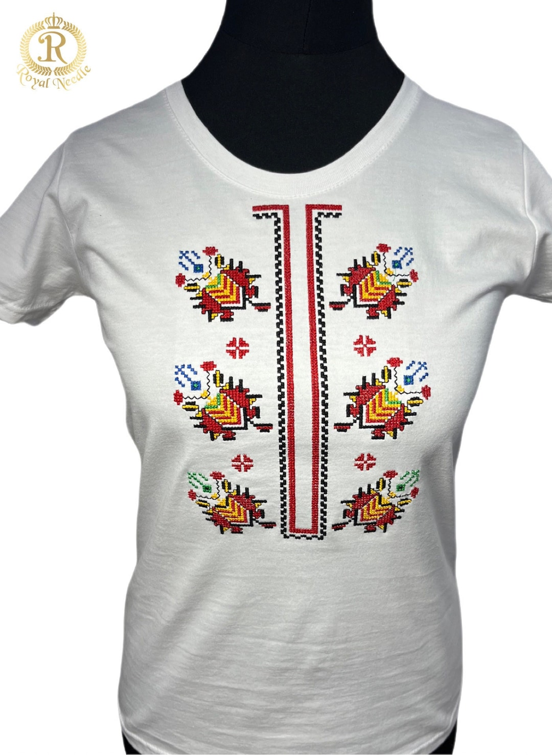 Bulgarian Embroidery Folklore T-shirt Cross Stitch Traditional ...