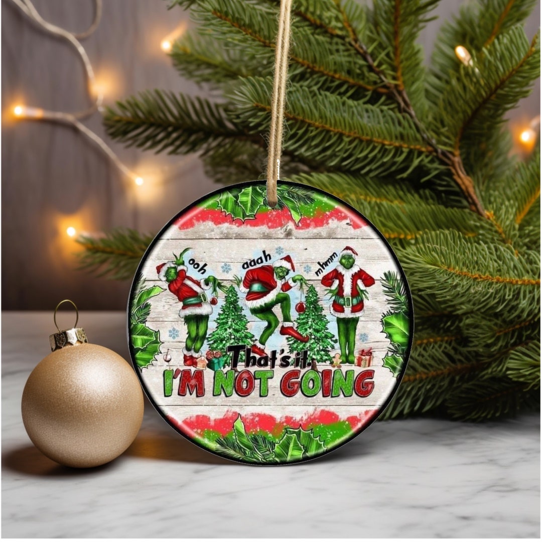 Grinch Ceramic Christmas Ornament, Collectable Grinch Tree Ornament ...