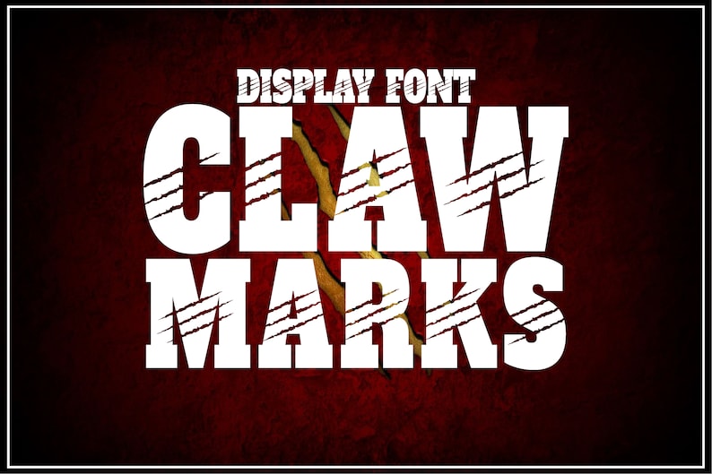 Claw Marks Display Fonts is a Trendy and Unique Decorative Font ...