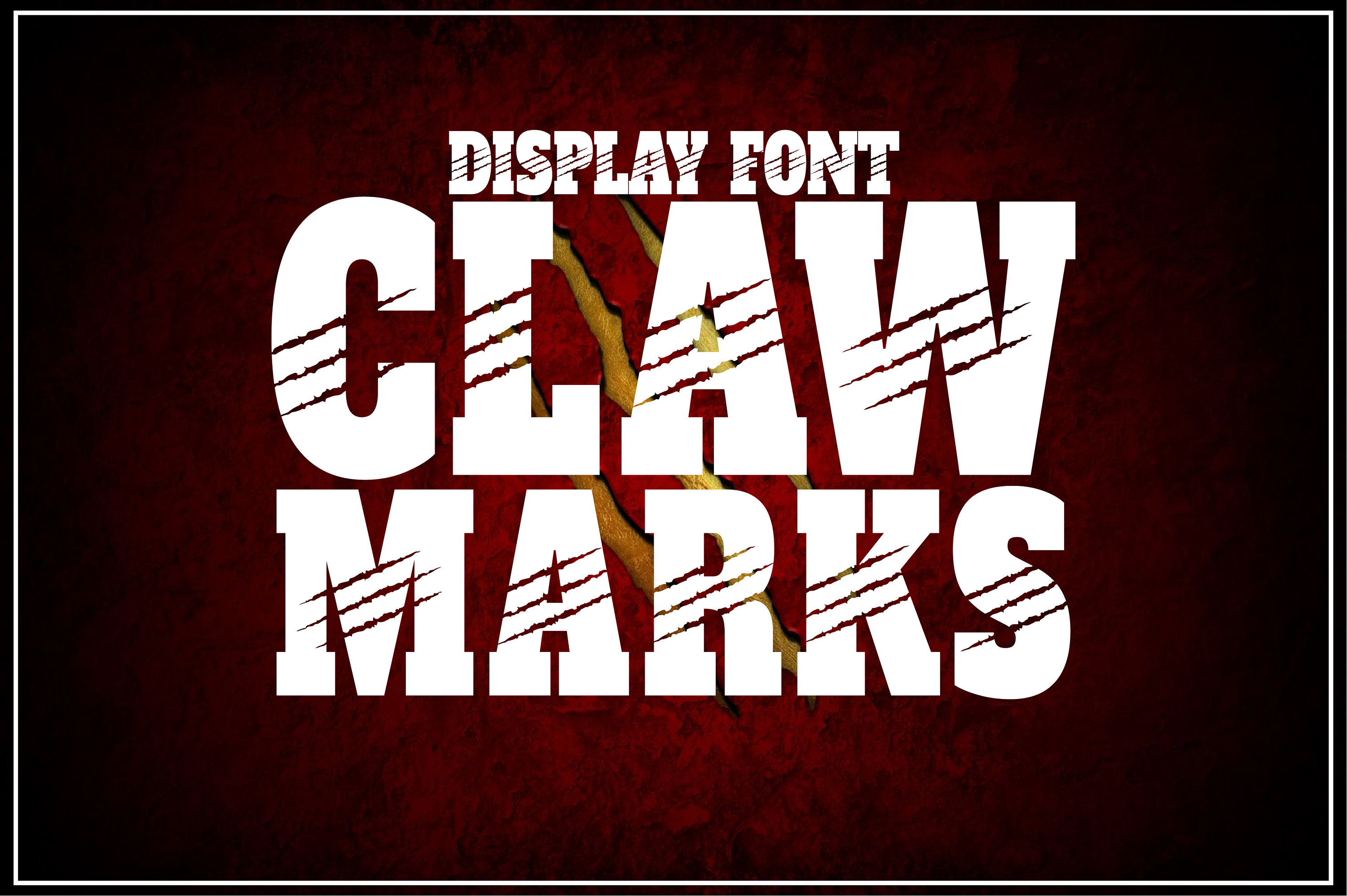 Claw Marks Display Fonts is a Trendy and Unique Decorative Font ...
