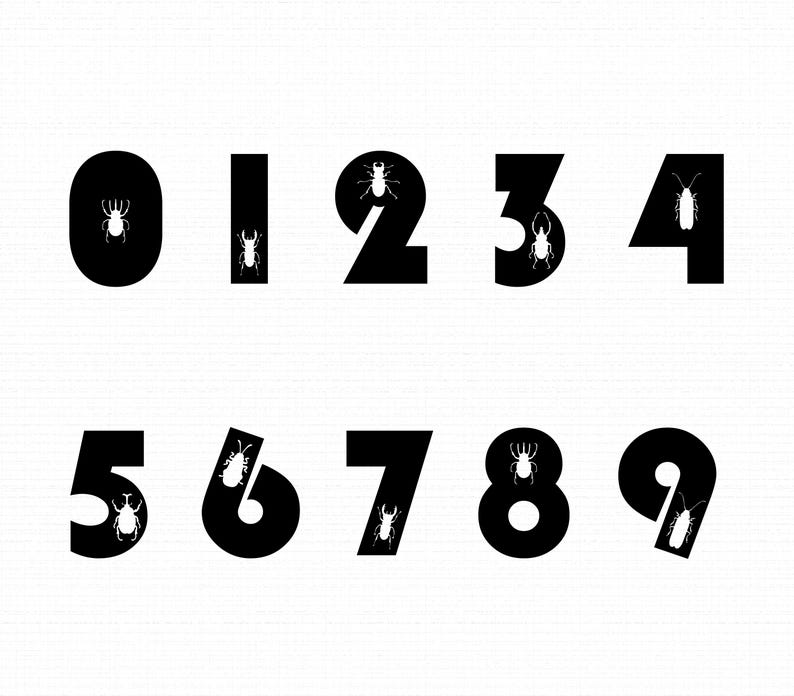 Bug Alphabet SVG Font, Insect Silhouette Letters A-Z, Cricut ...