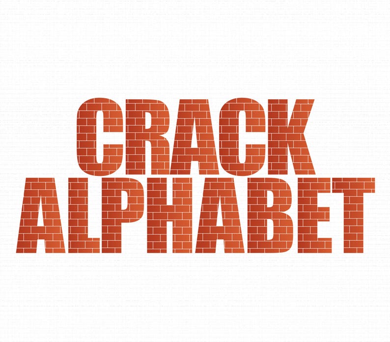 Brick Font Svg, Brick Letters Svg Png, Alphabet Font Svg, Brick ...