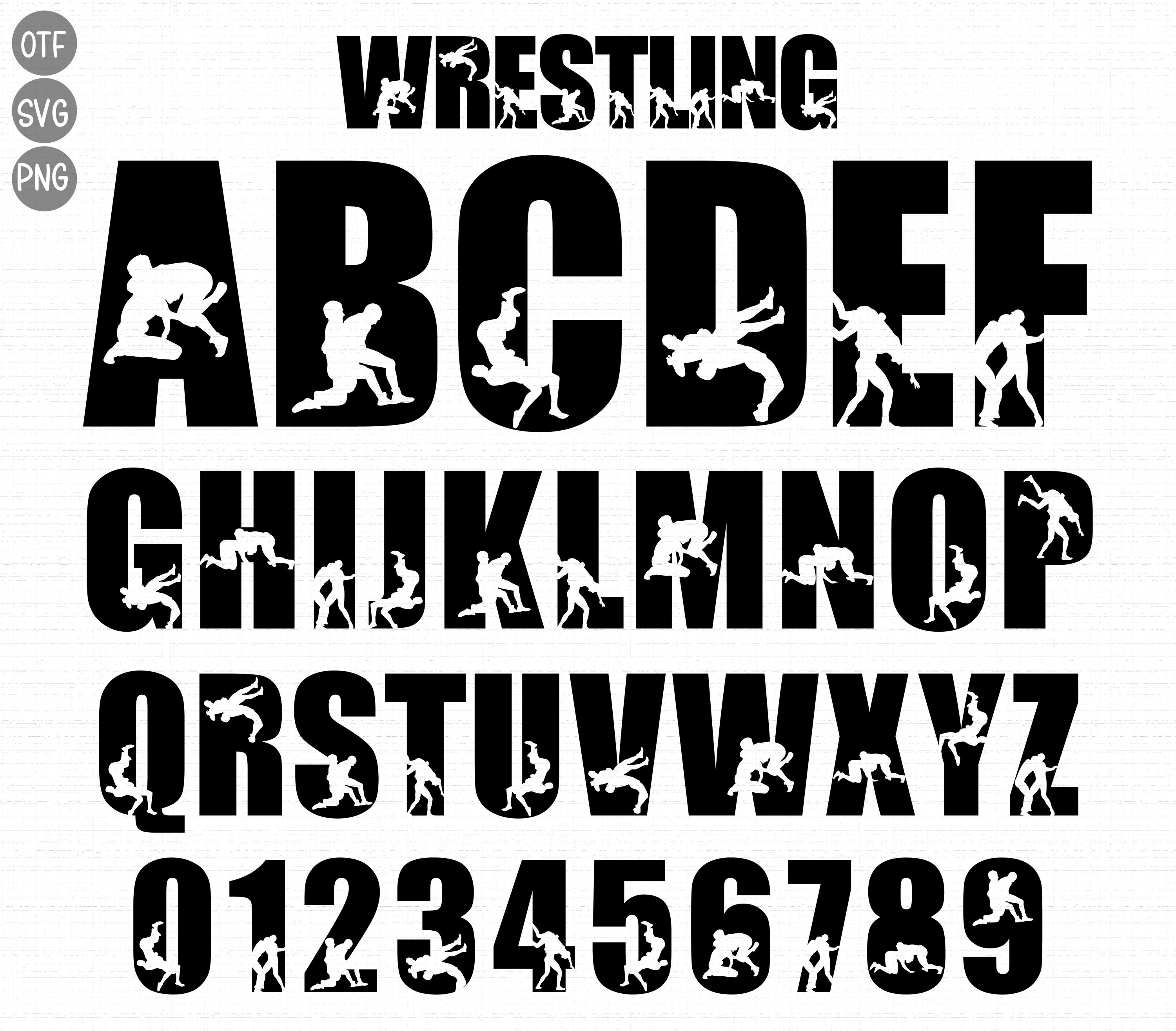 Wrestling Font Svg, Wrestling Letters Svg Png, Alphabet Font Svg ...