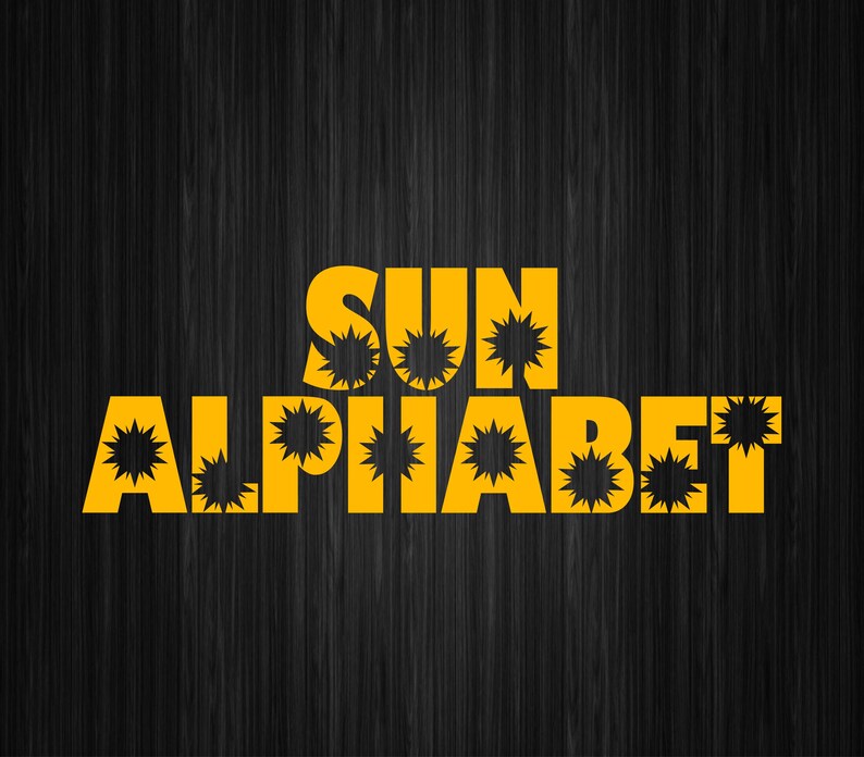Sun Font Svg, Sun Letters Svg Png, Alphabet Font Svg, Sun Alphabet Svg ...