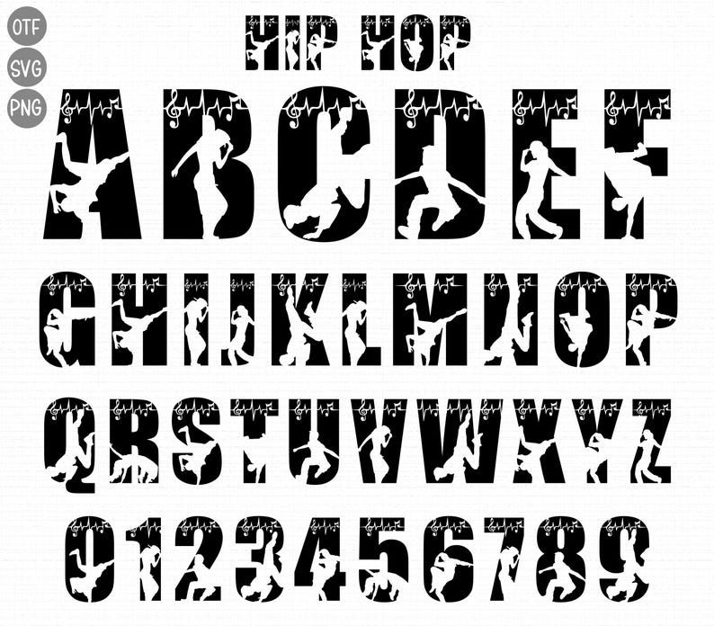 Hip Hop Font Svg, Hip Hop Letters Svg Png, Alphabet Font Svg, Hip Hop ...