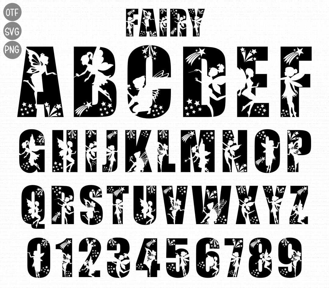 Fairy Font Svg, Fairy Letters Svg Png, Alphabet Font Svg, Fairy ...