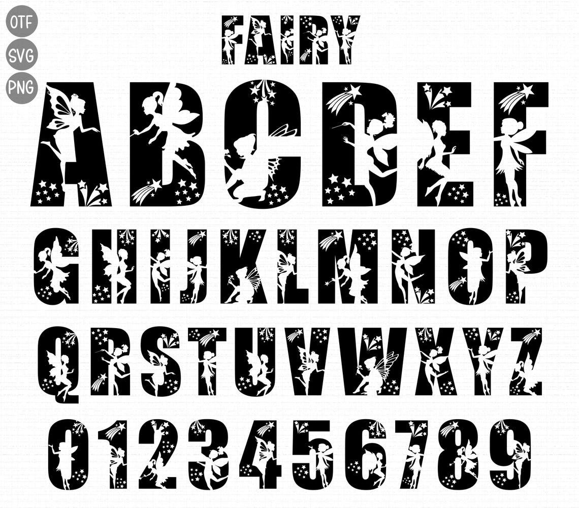 Fairy Font Svg, Fairy Letters Svg Png, Alphabet Font Svg, Fairy ...