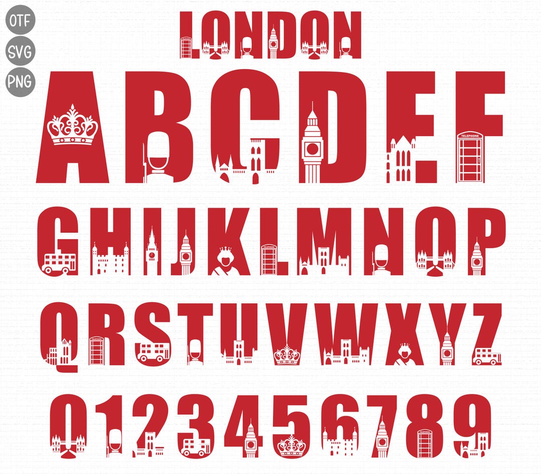 London Font Svg, London Letters Svg Png, Alphabet Font Svg, London ...