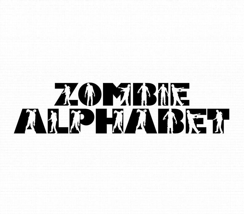Zombie Font Svg, Zombie Letters Svg Png, Alphabet Font Svg, Zombie ...