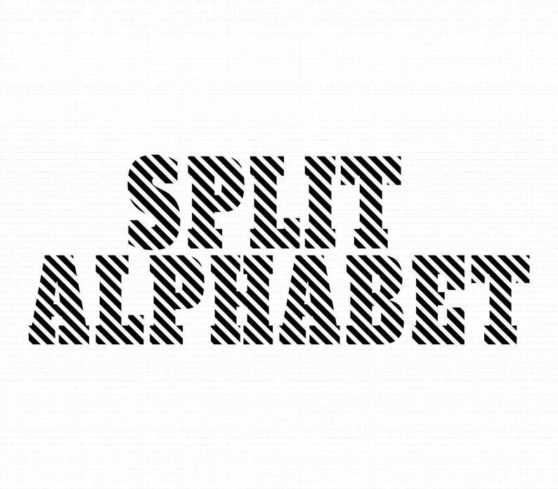 Split Font Svg, Split Letters Svg Png, Alphabet Font Svg, Split ...
