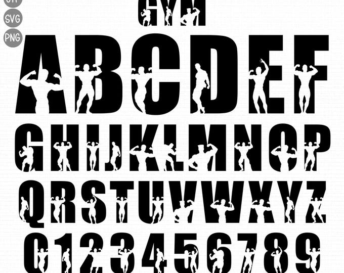 Gym Font, Gym Letters Alphabet, Workout Letters, Barbell Font, Weight ...
