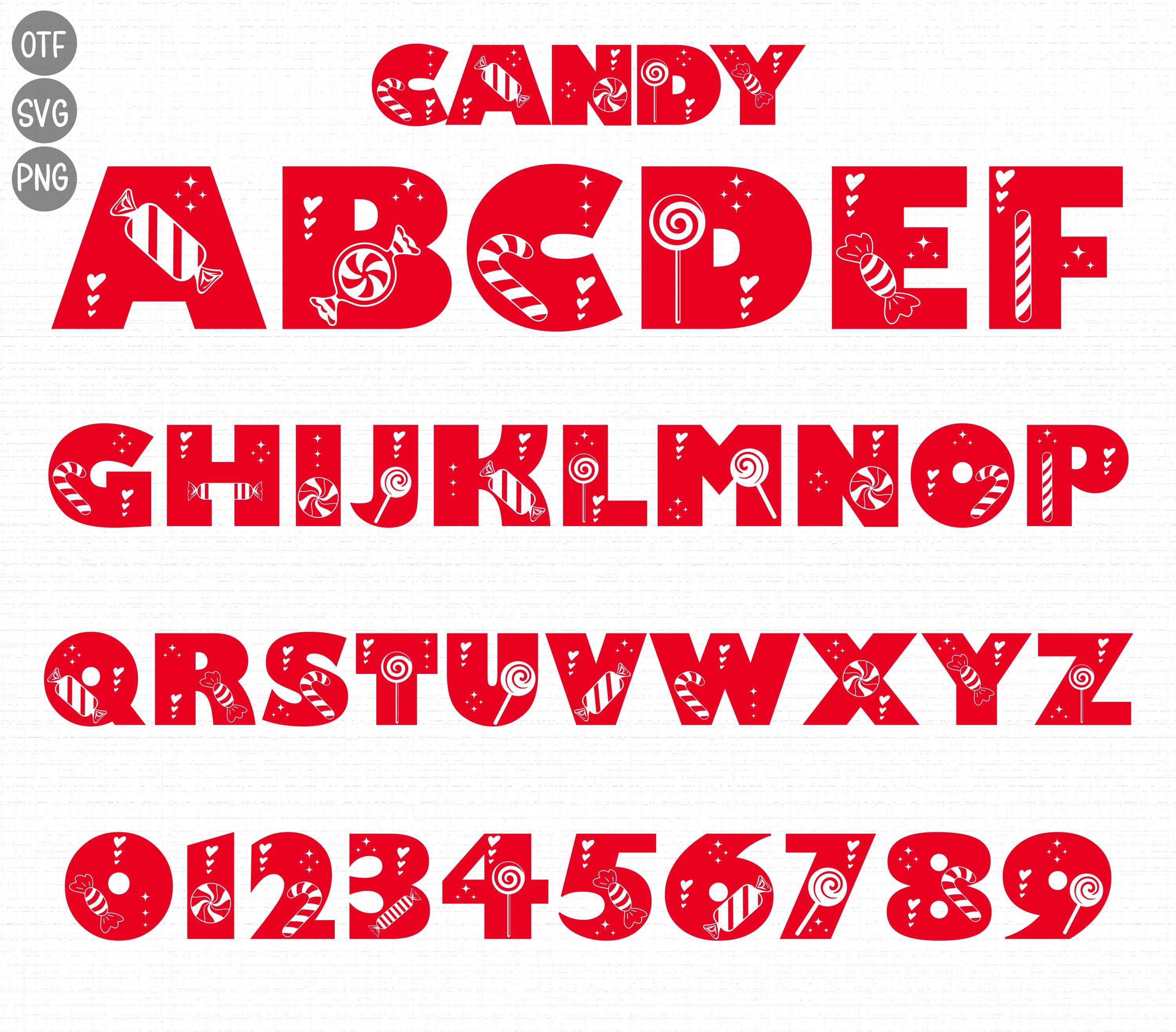 Candy Font Svg, Candy Letters Svg Png, Alphabet Font Svg, Candy ...