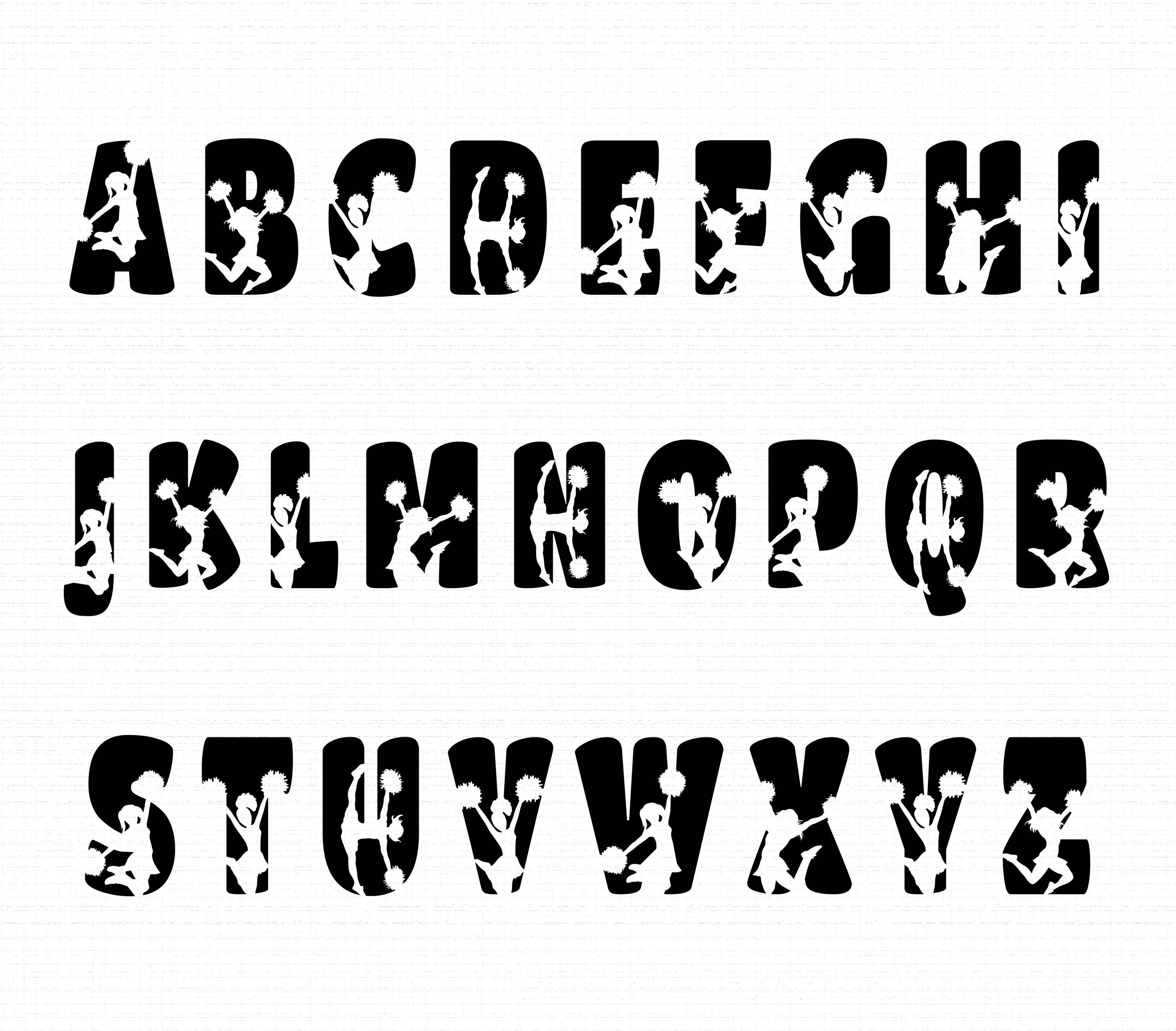 Cheer Font Svg, Cheer Letters Svg Png, Alphabet Font Svg, Cheer ...