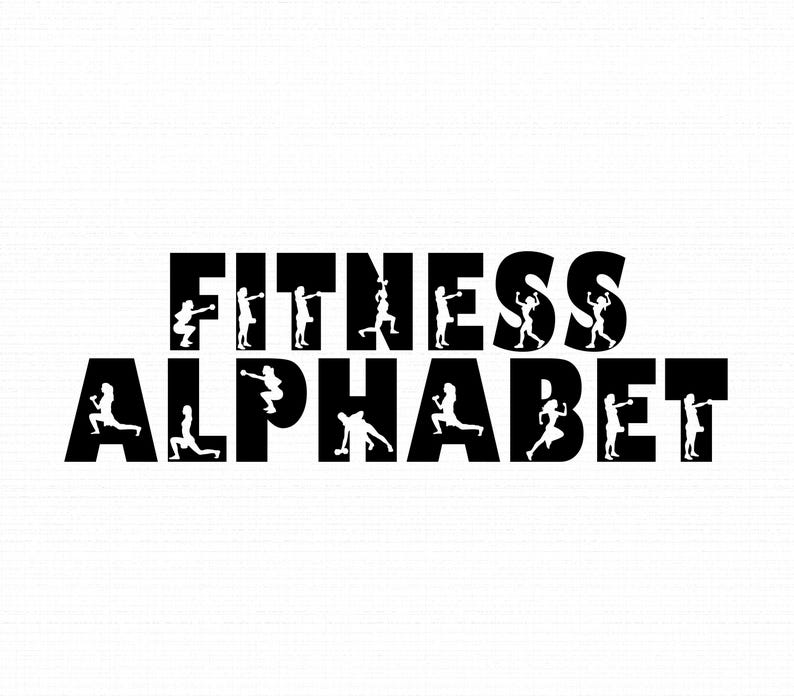 Fitness Font Svg, Fitness Letters Svg Png, Alphabet Font Svg, Fitness ...