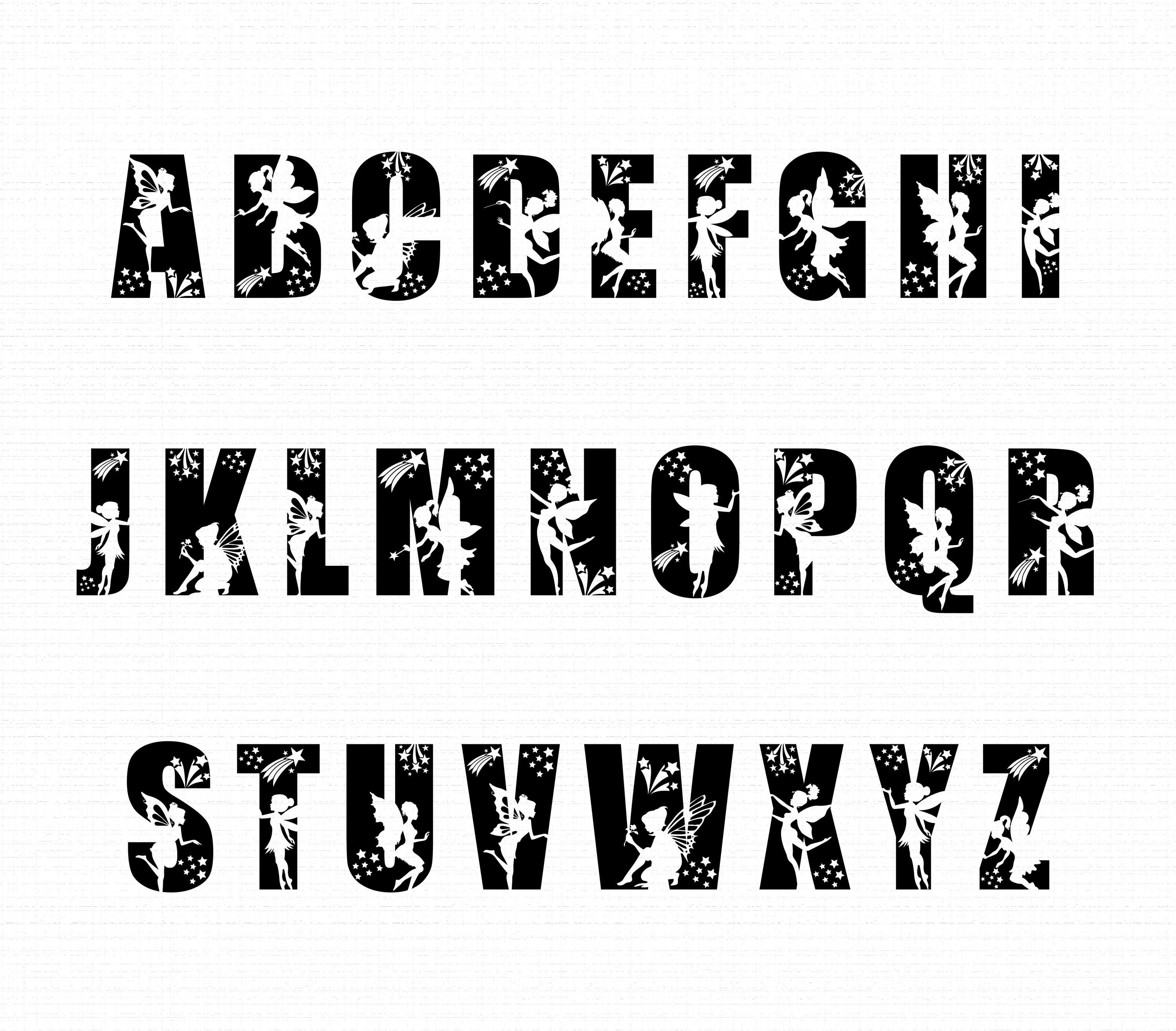 Fairy Font Svg, Fairy Letters Svg Png, Alphabet Font Svg, Fairy ...