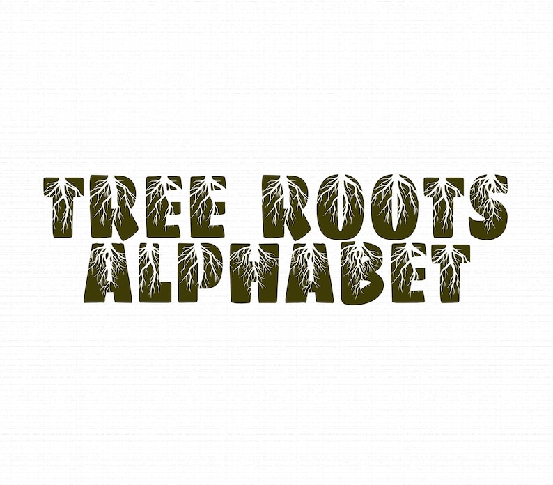 Tree Roots Font SVG, PNG: Unique Alphabet (cricut & Procreate) - Etsy