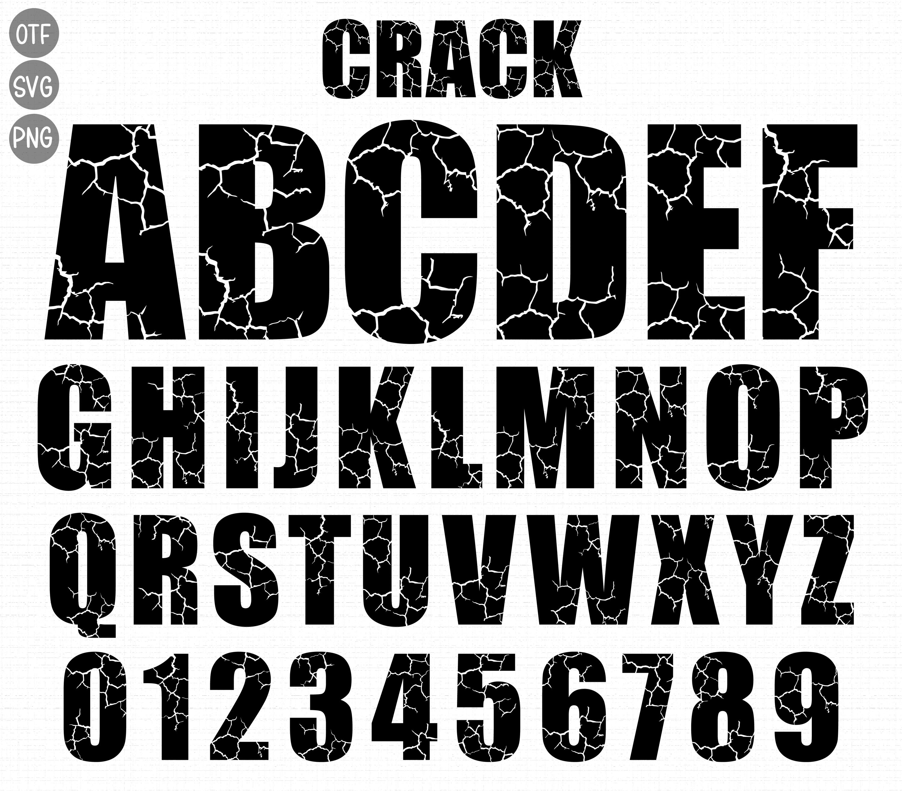 Crack Font Svg, Crack Letters Svg Png, Alphabet Font Svg, Crack ...