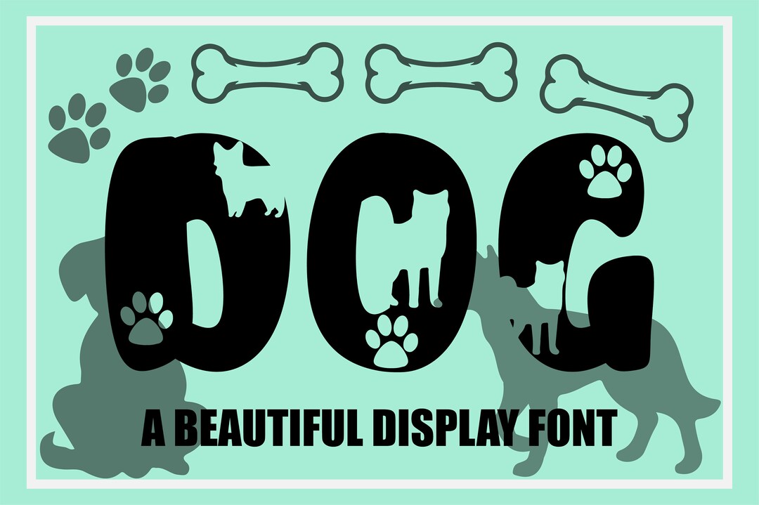 Dog Display Font Decorative Font Specially - Etsy