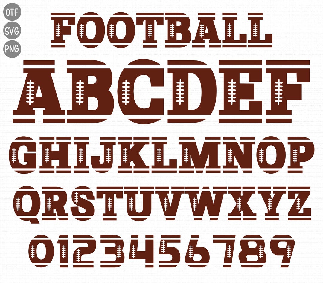 Football Font Svg, Football Letters Svg Png, Alphabet Font Svg ...
