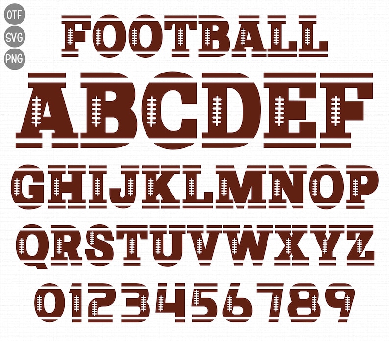 Football Font Svg, Football Letters Svg Png, Alphabet Font Svg ...