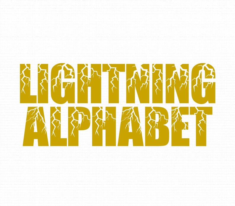Lightning Font Svg, Lightning Letters Svg Png, Alphabet Font Svg ...