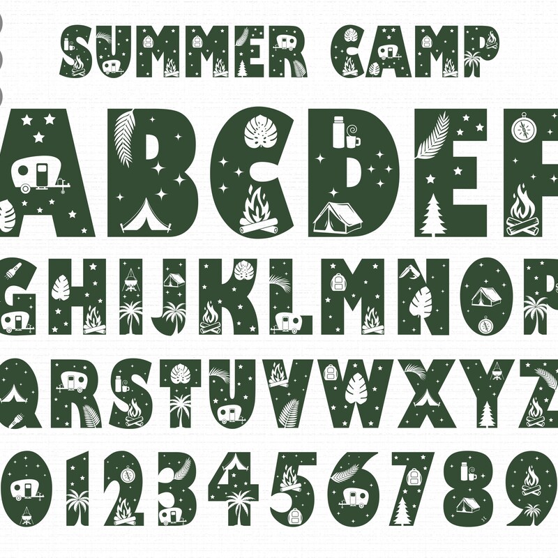 Camping Alphabet - Etsy