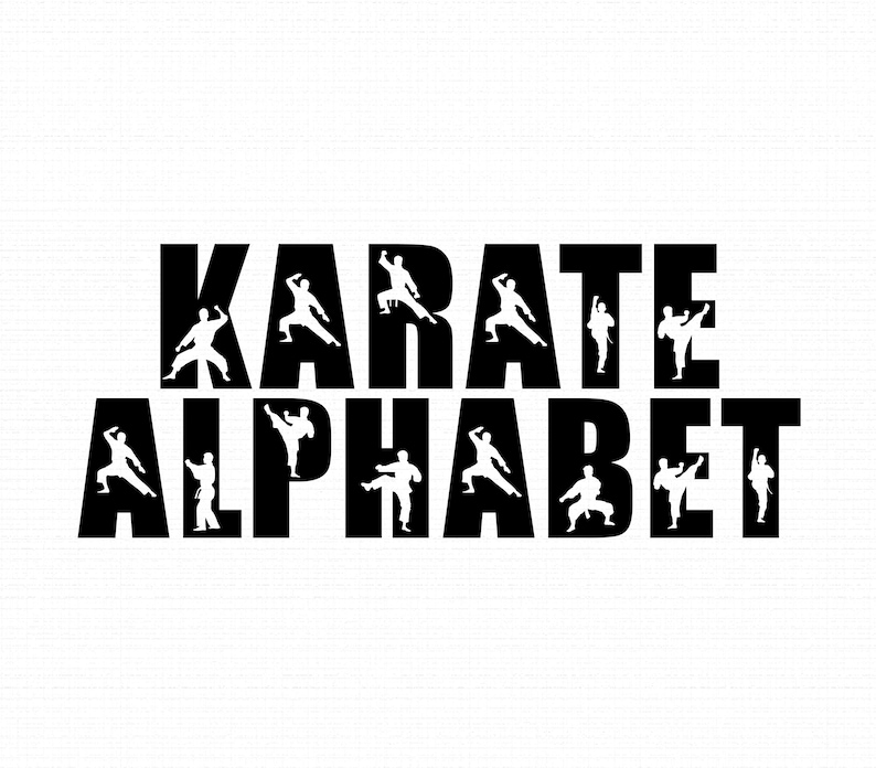 Karate Font, Martial Arts Alphabet SVG PNG OTF, Kids Room Decor - Etsy