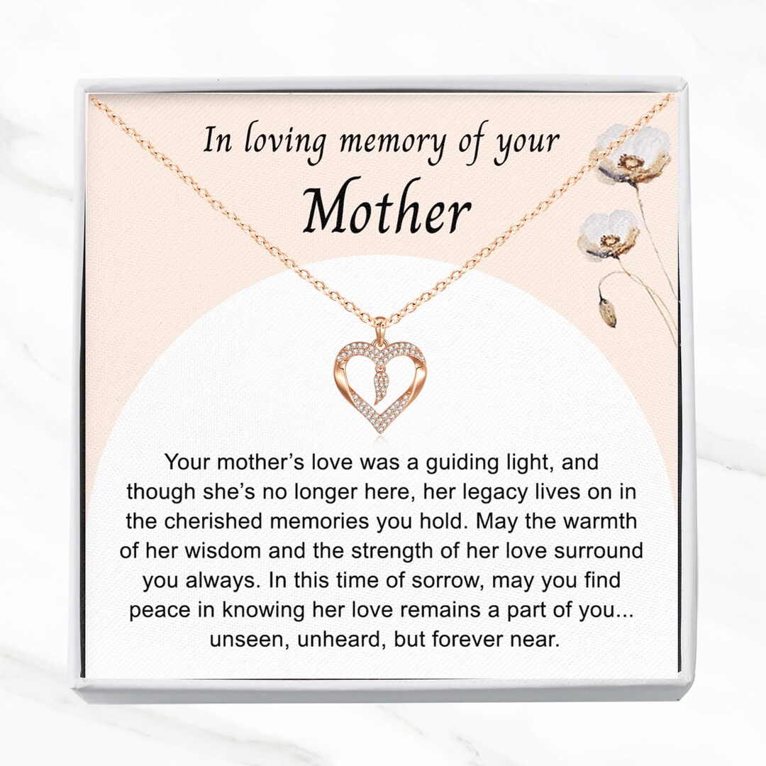 Loss of Mother Sympathy Gift, Mom Memorial Necklace for Gift, Mom ...