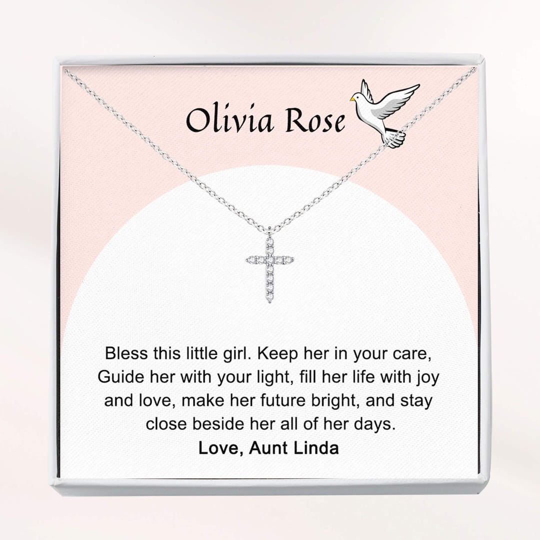 Personalized Baptism Gift for Goddaughter - Sterling Silver Cross ...