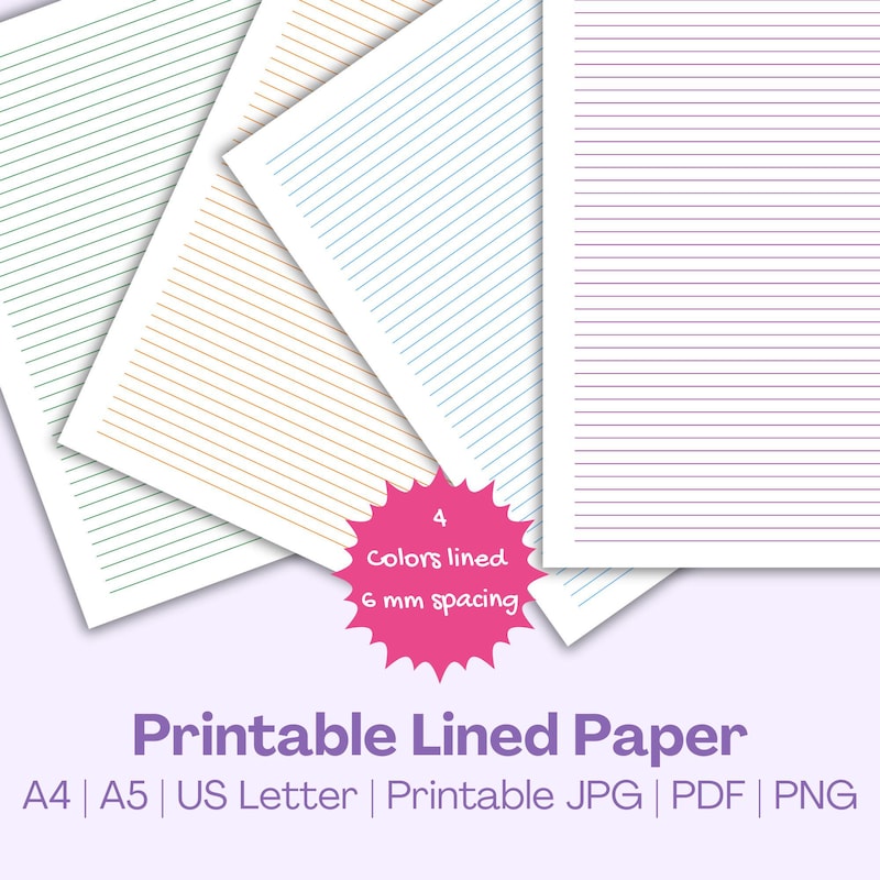 Lined Paper - Etsy