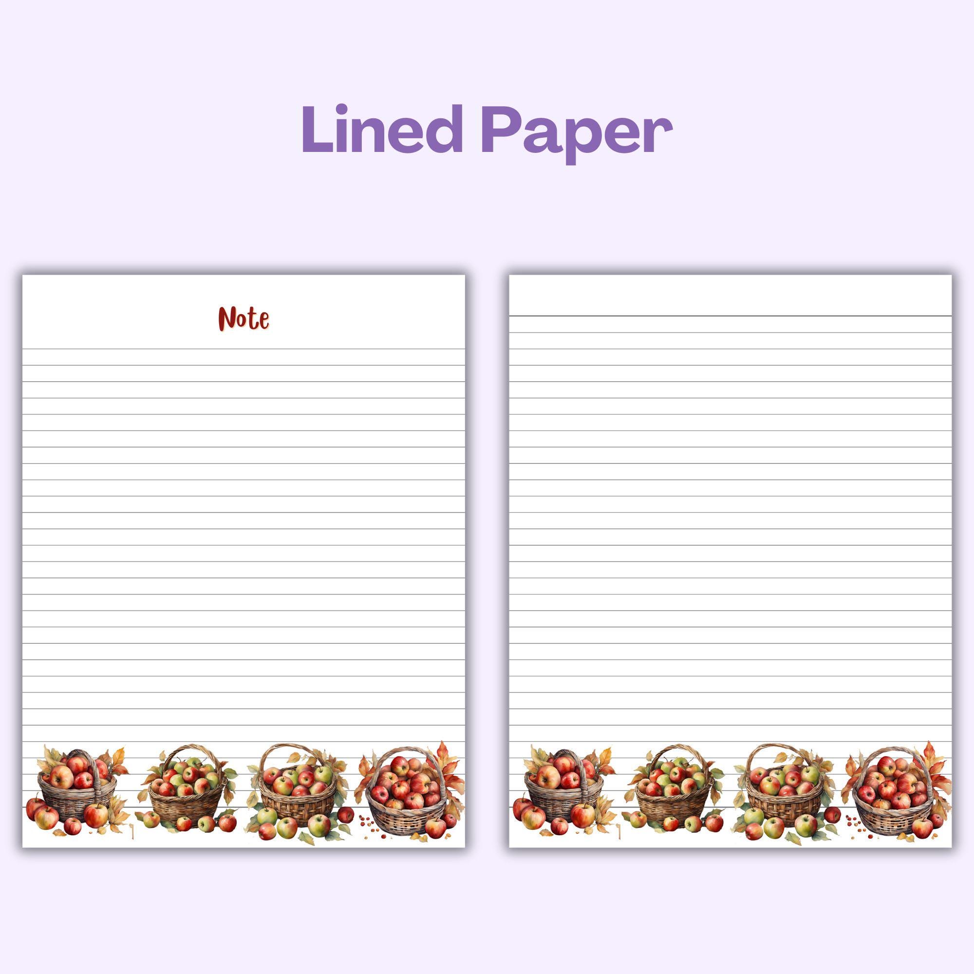 Printable Autumn Letter Paper, Autumn Writing Paper, Printable ...