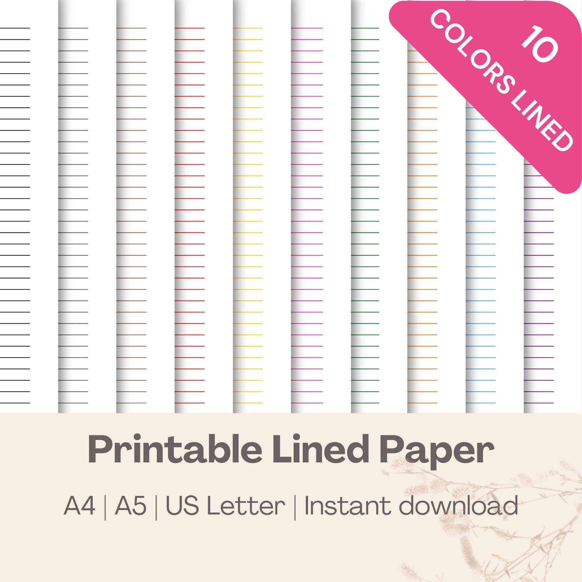 Printable Lined Paper Bundle With 6mm Spacing | Instant Download ...