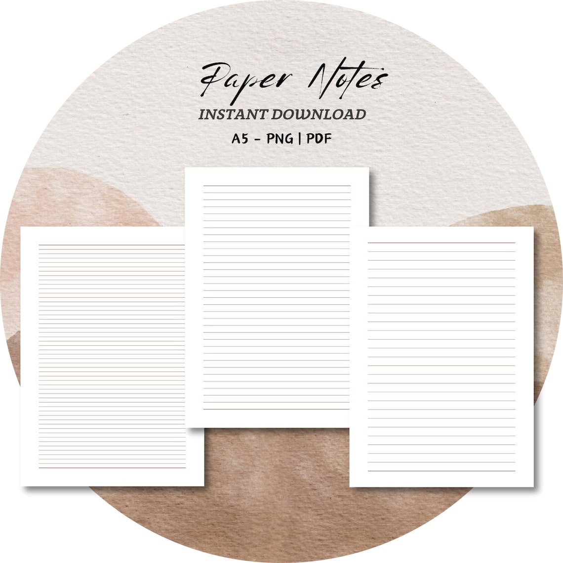 Basic Lined Paper, Paper Notes, Note Page, Writing Paper, Notes Planner ...