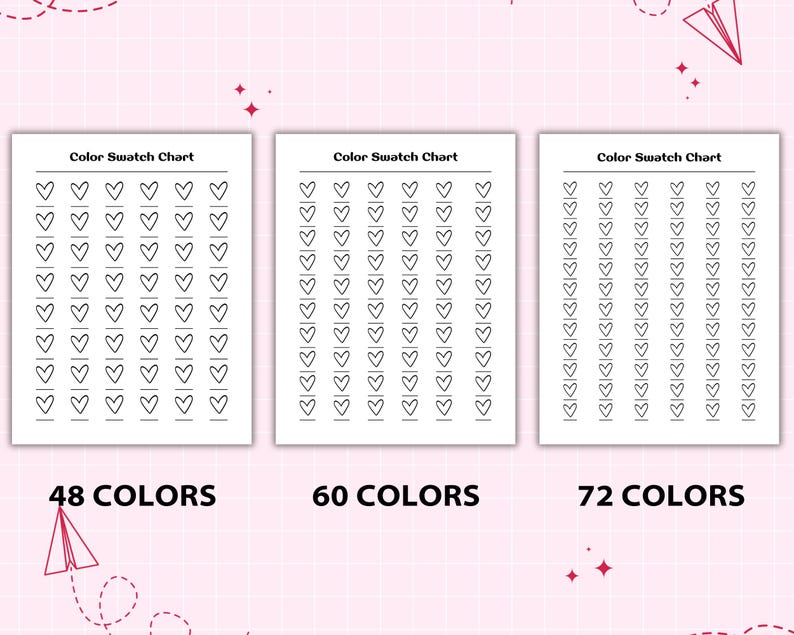 Color Swatch Chart Blank Color Chart Printable Color Swatch Template ...