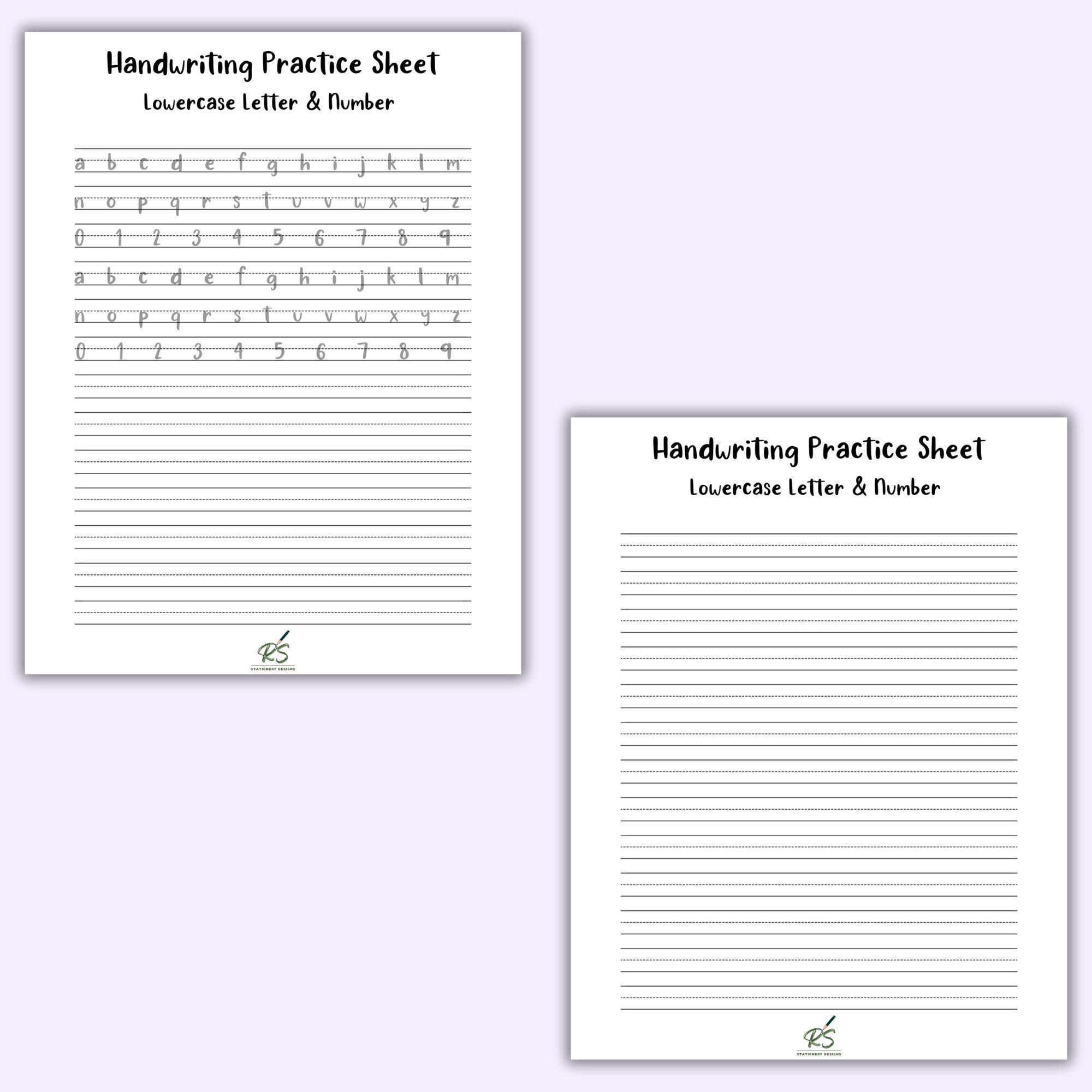 Handwriting Practice Sheets, Printable Handwriting Worksheets, Alphabet ...