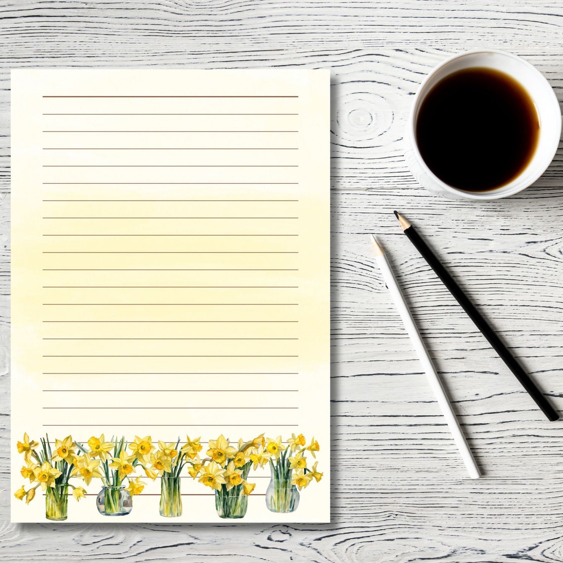 Printable Stationery Lined Paper, Printable Writing Paper, Printable ...