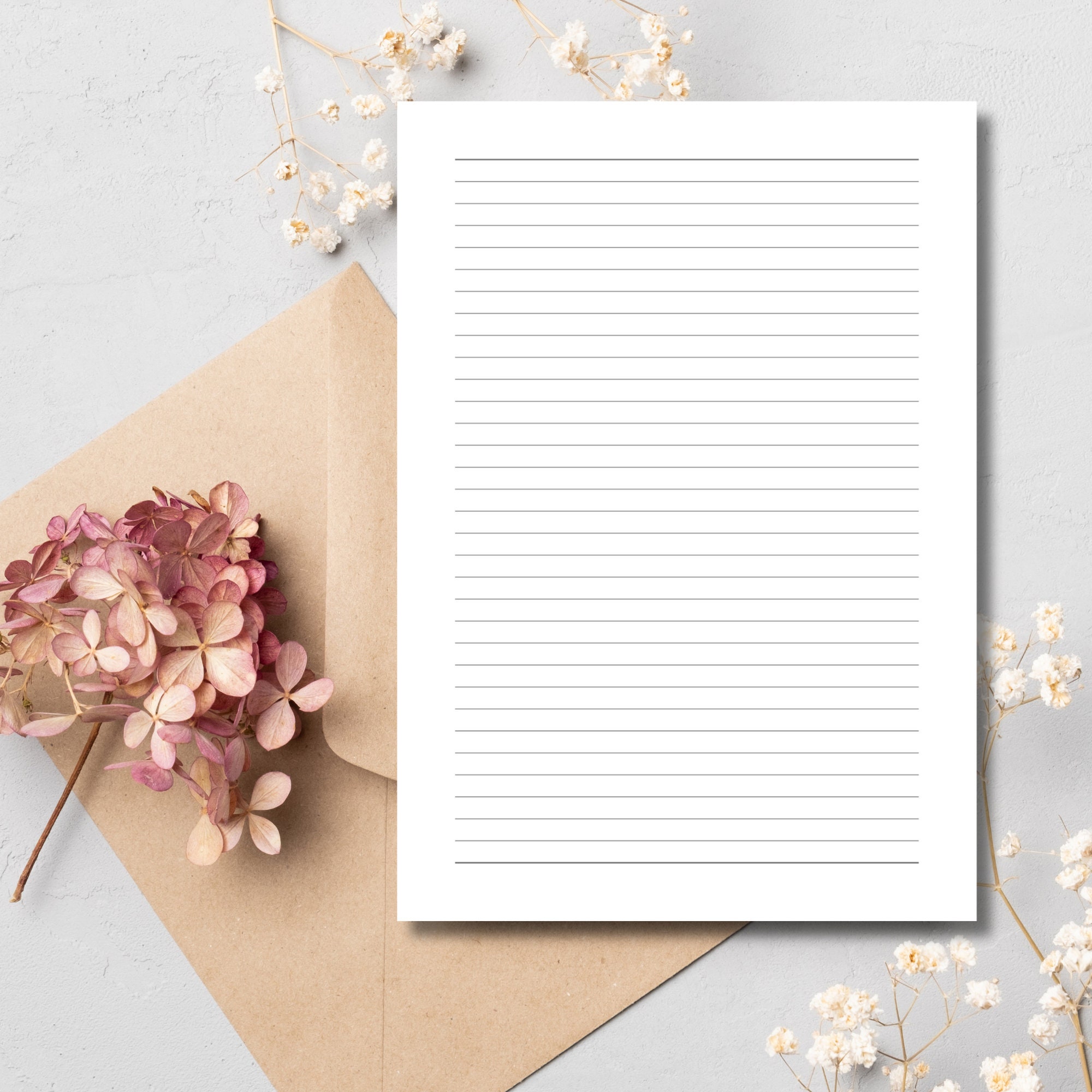 Basic Lined Paper, Paper Notes, Note Page, Writing Paper, Notes Planner ...