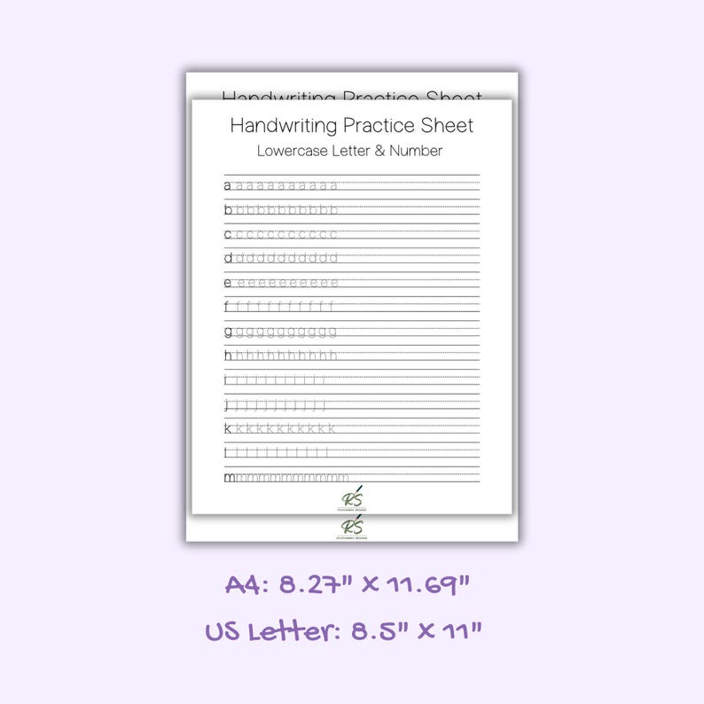 Handwriting Practice Sheets, Printable Handwriting Worksheets, Alphabet ...