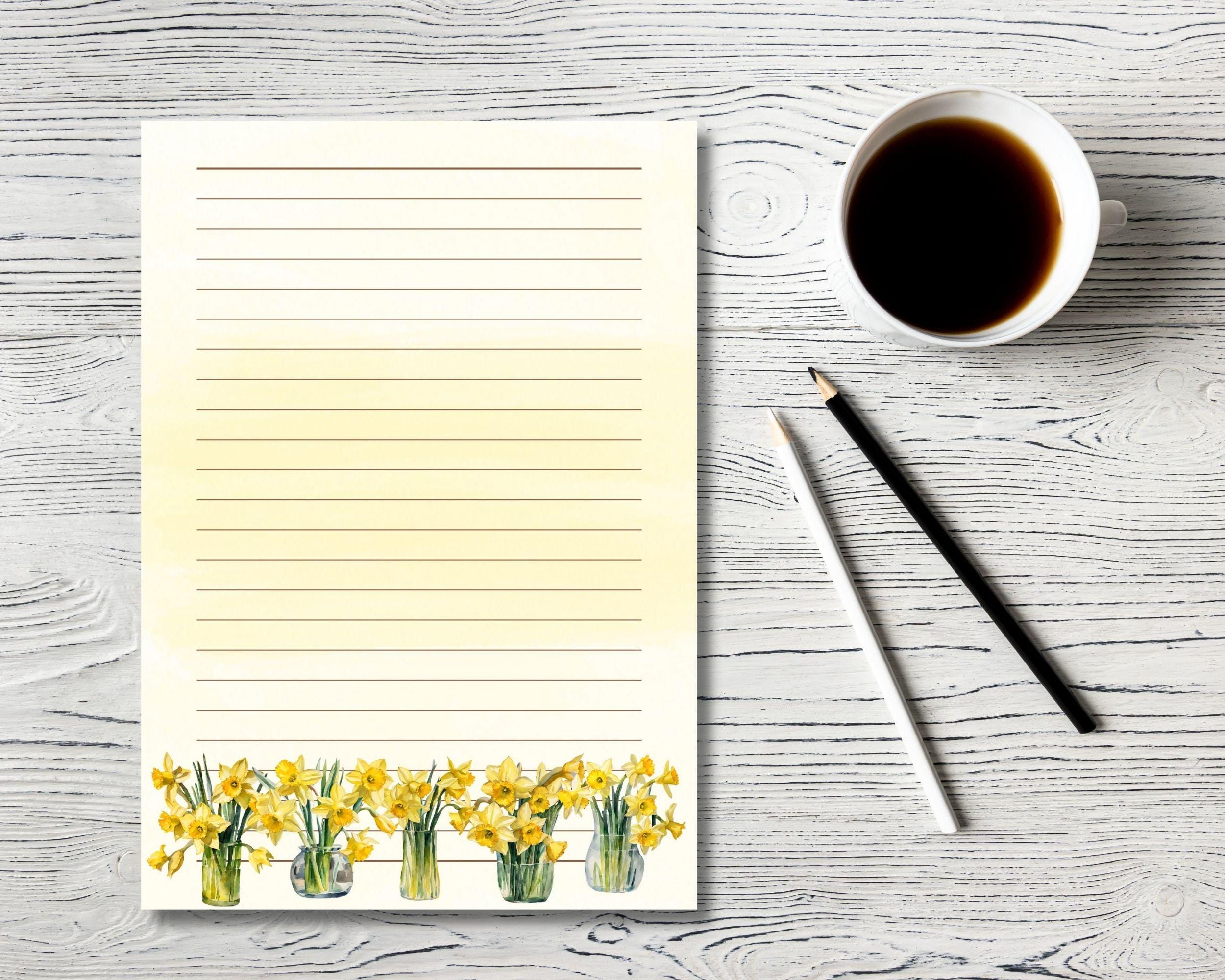 Printable Letter Paper | Printable Writing Paper | Floral Paper | Note ...