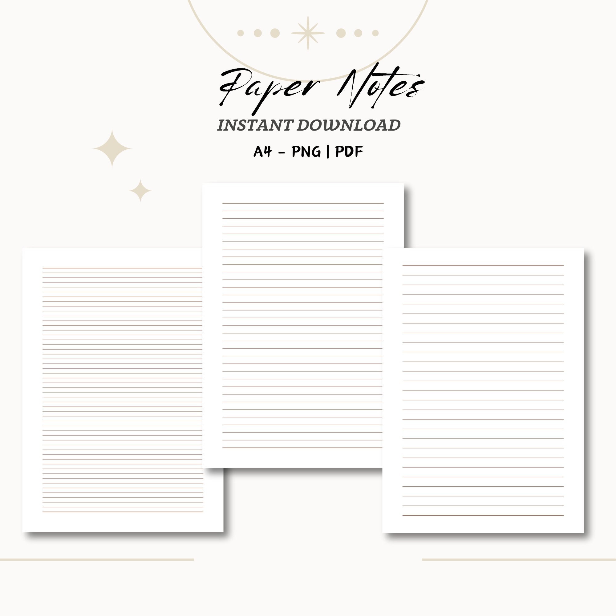 Basic Lined Paper, Paper Notes, Note Page, Writing Paper, Notes Planner ...