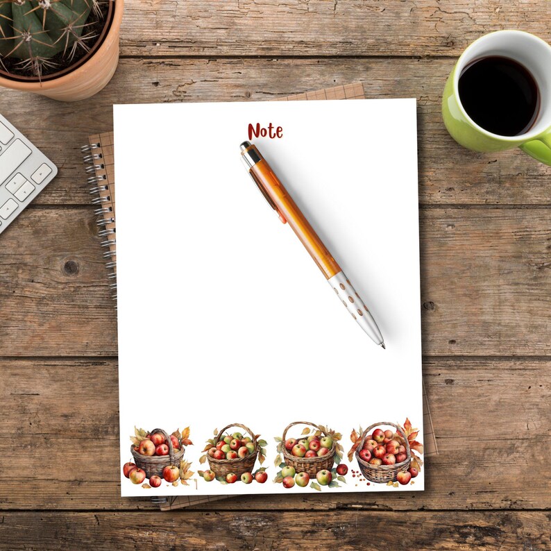 Printable Autumn Letter Paper, Autumn Writing Paper, Printable ...