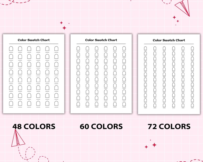 Color Swatch Chart Blank Color Chart Printable Color Swatch Template ...