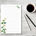 Printable Leaf Paper: Elegant Lined and Unlined Designs for Writing ...