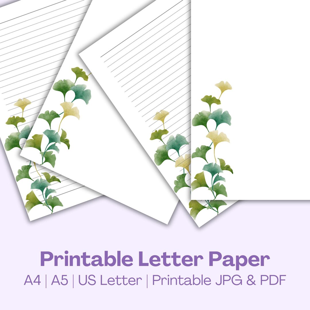 Printable Letter Paper, Printable Writing Paper, Floral Paper, Note ...